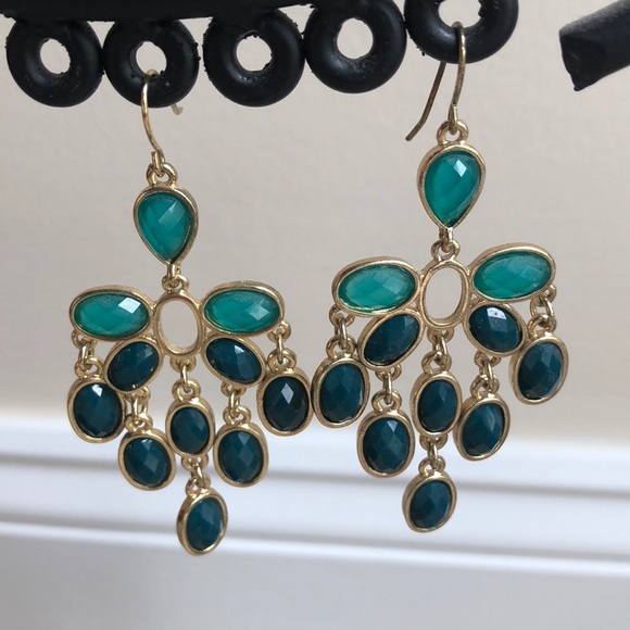 Jewelry | Gold And Stone Pretty Earrings | Poshmark